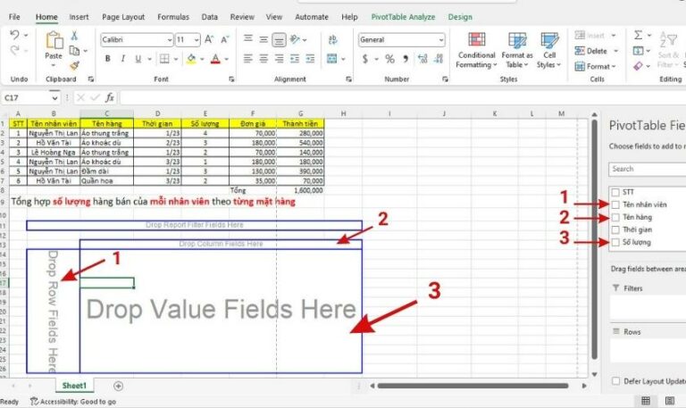 Pivot Table là gì? Cách dùng Pivot Table Excel chi tiết – Bản tin công nghệ