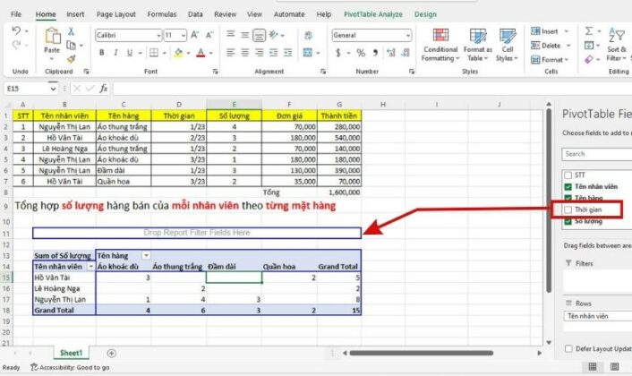 Pivot Table là gì? Cách dùng Pivot Table Excel chi tiết – Bản tin công nghệ
