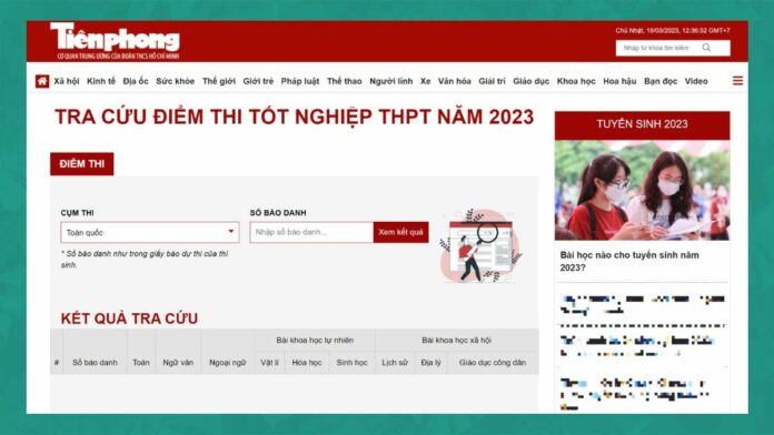 Hướng dẫn tra cứu điểm thi THPT Quốc Gia 2023 chi tiết nhất – Bản tin công nghệ