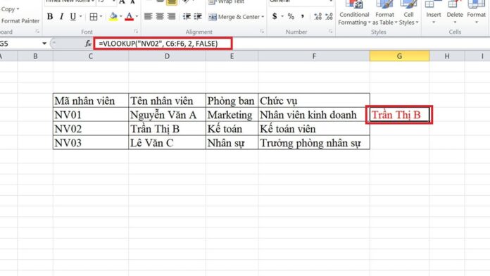 Cách sử dụng hàm VLOOKUP trong Excel và ví dụ - Bản tin công nghệ